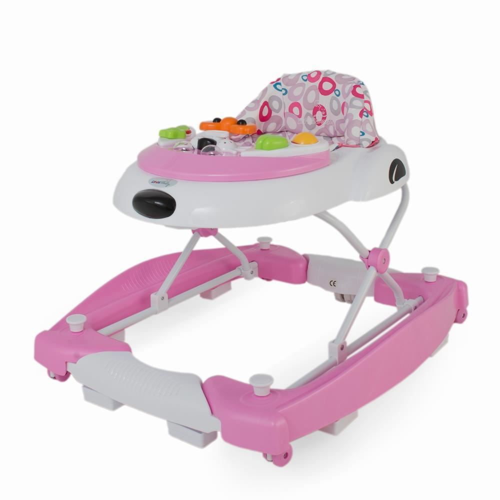 DHSBaby Swing 2 in 1 rocker + baby walker Pink - Smart Baby EN